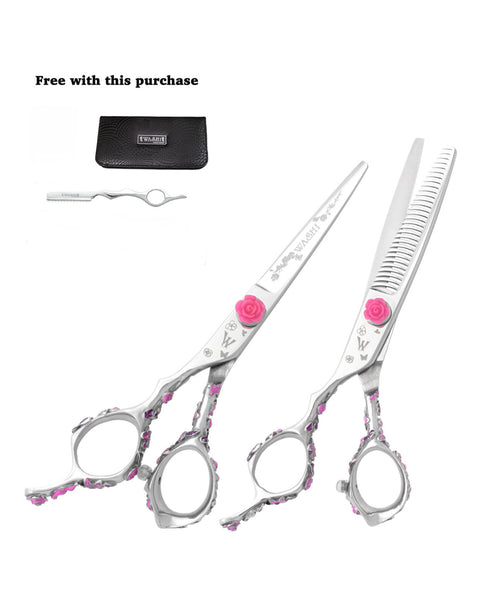 Rosebud Lefty set- available in Black & Pink Rose – The Ring Scissor